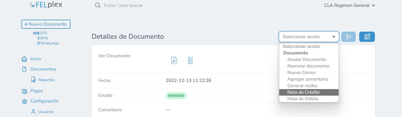 Generar Notas de Crédito – PLEXapps de CARI Latinoamérica