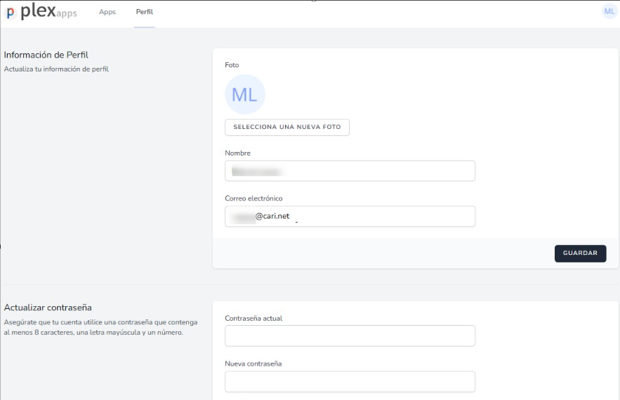 Configurar Contraseña – PLEXapps de CARI Latinoamérica