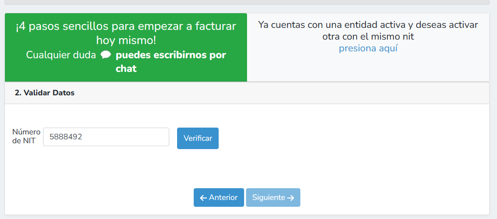 Activar una empresa – PLEXapps de CARI Latinoamérica