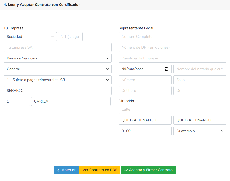 Activar una empresa – PLEXapps de CARI Latinoamérica